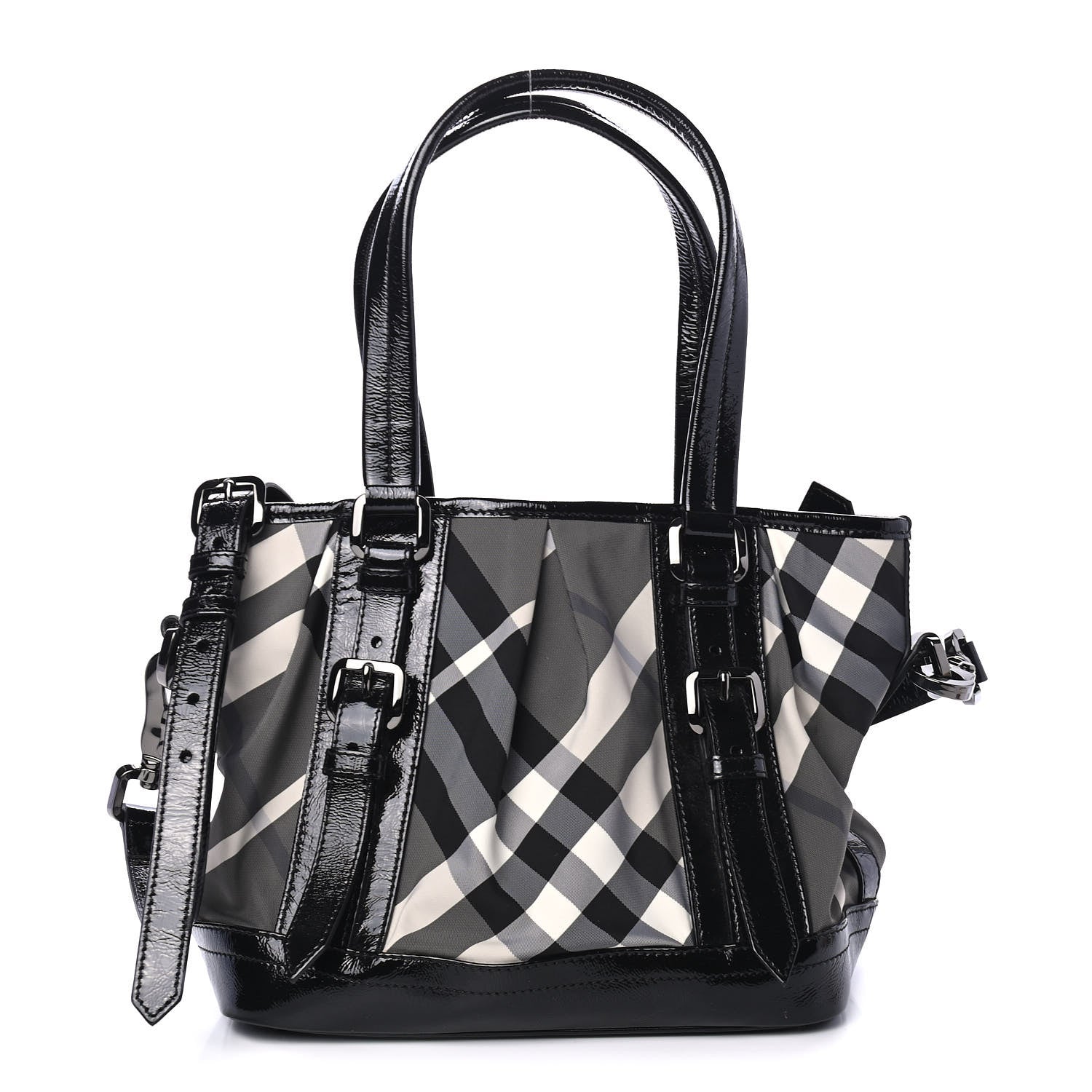 Burberry Nylon Beat Check Shoulder Bag Black 829369 – FASHIONPHILE