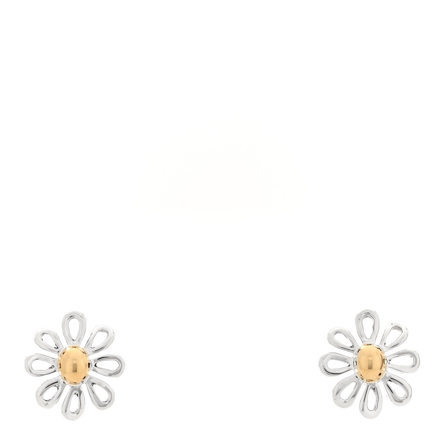 Tiffany Sterling Silver 18K Yellow Gold Paloma Picasso Daisy Stud ...