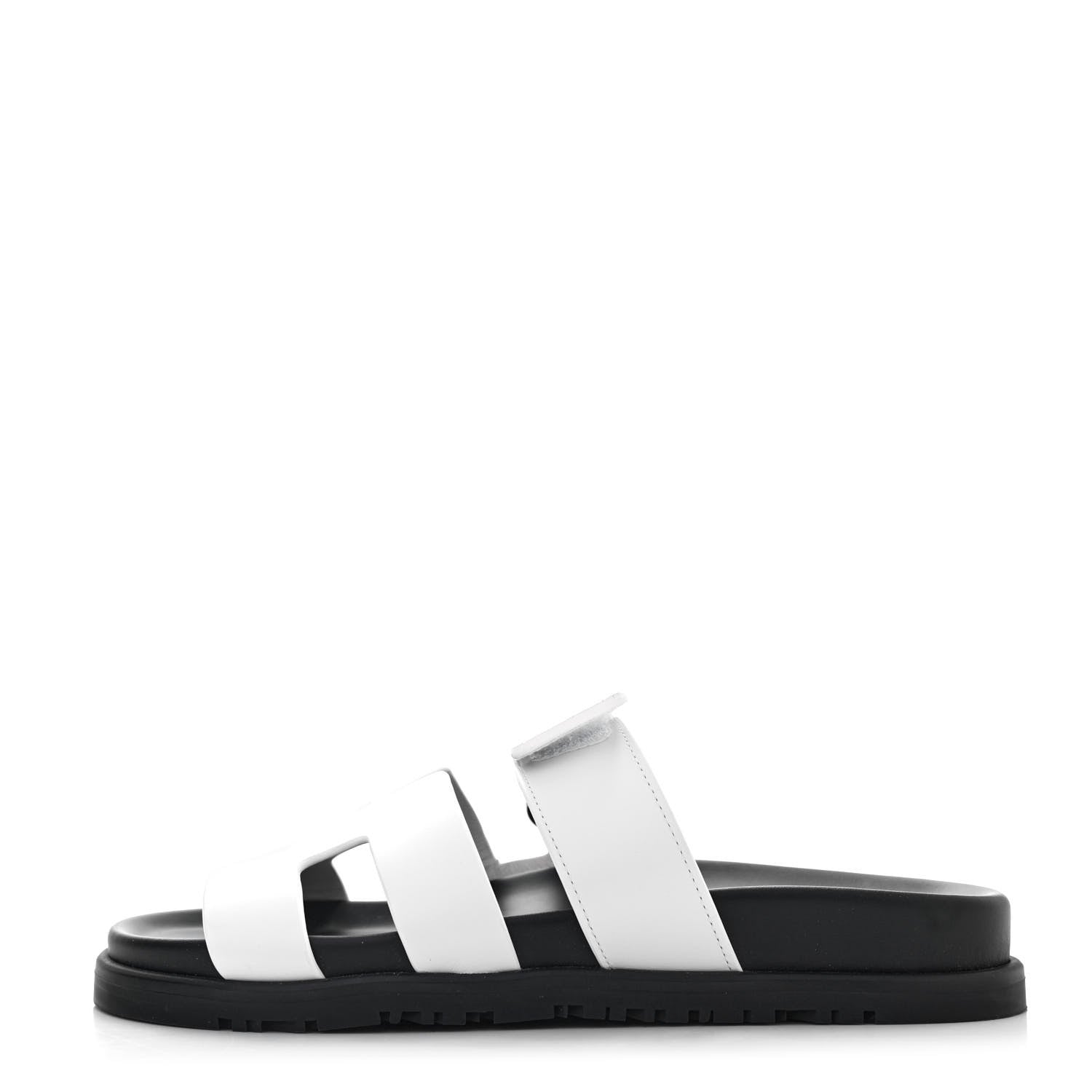 Hermes Calfskin Womens Chypre Sandals 36.5 White 852605 – FASHIONPHILE