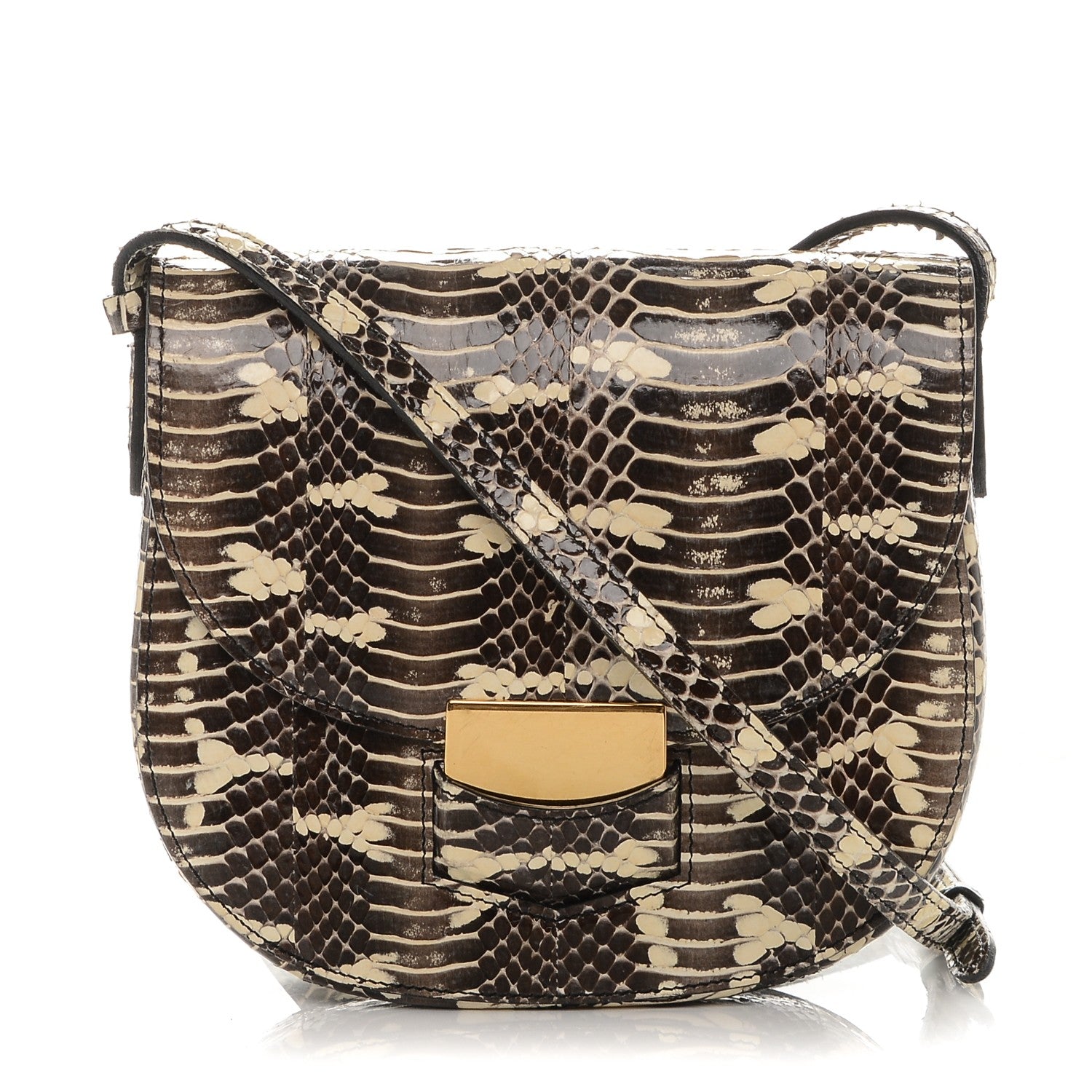 Celine Watersnake Small Trotteur Black White 186633 – FASHIONPHILE