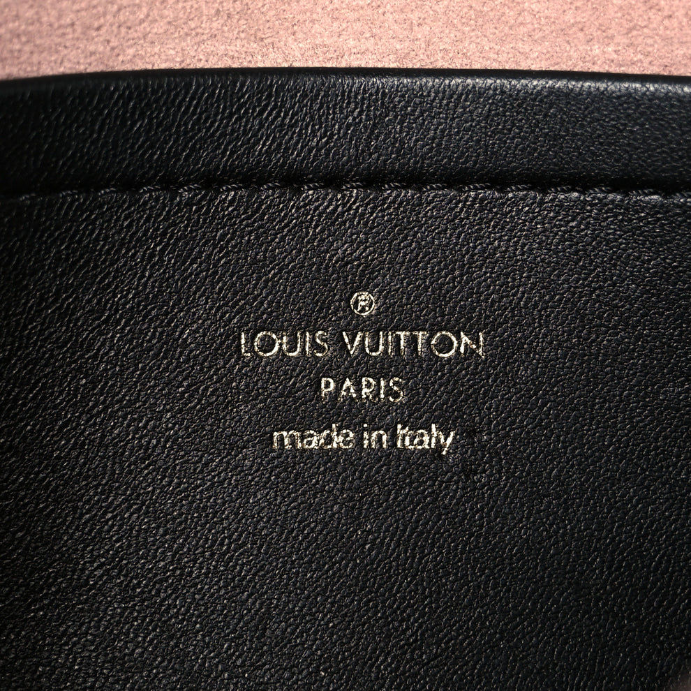 Louis Vuitton Lambskin Embossed Monogram Pochette Coussin Black 1796231 ...