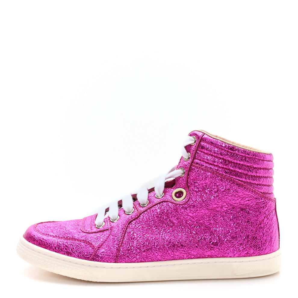 Gucci Galassia Womens High Top Sneakers 36.5 Fuxia 1774207 – FASHIONPHILE