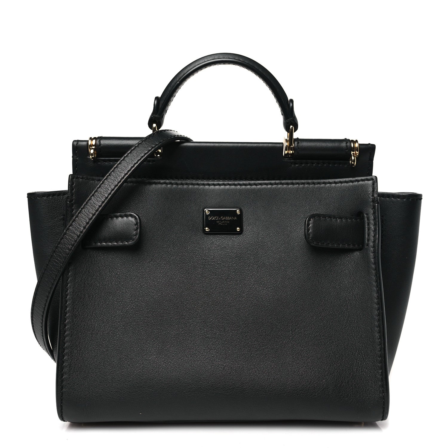 Dolce & Gabbana Calfskin Small Sicily 62 Soft Bag Black 1620245 ...