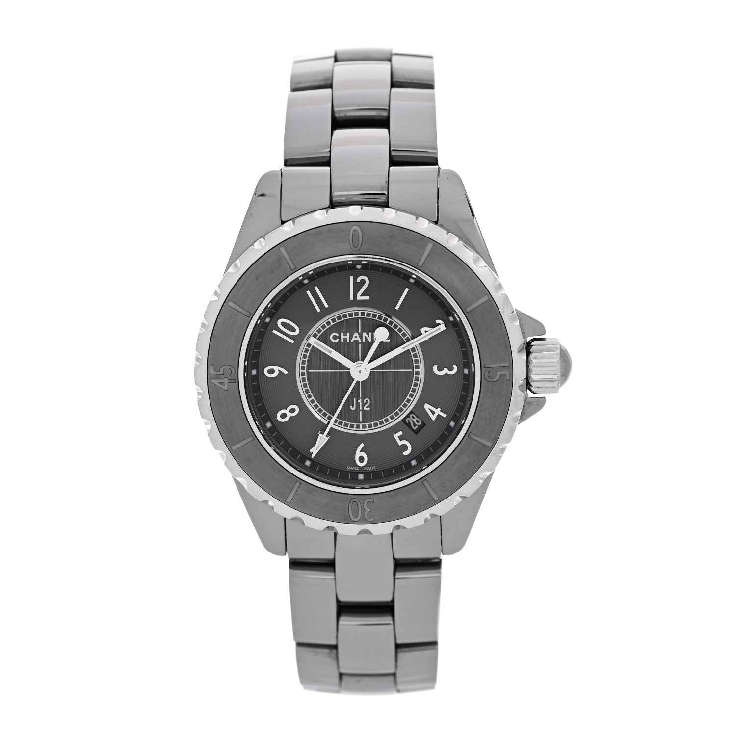 Chanel Titanium Ceramic 33mm J12 Chromatic Quartz Watch 1777384 ...