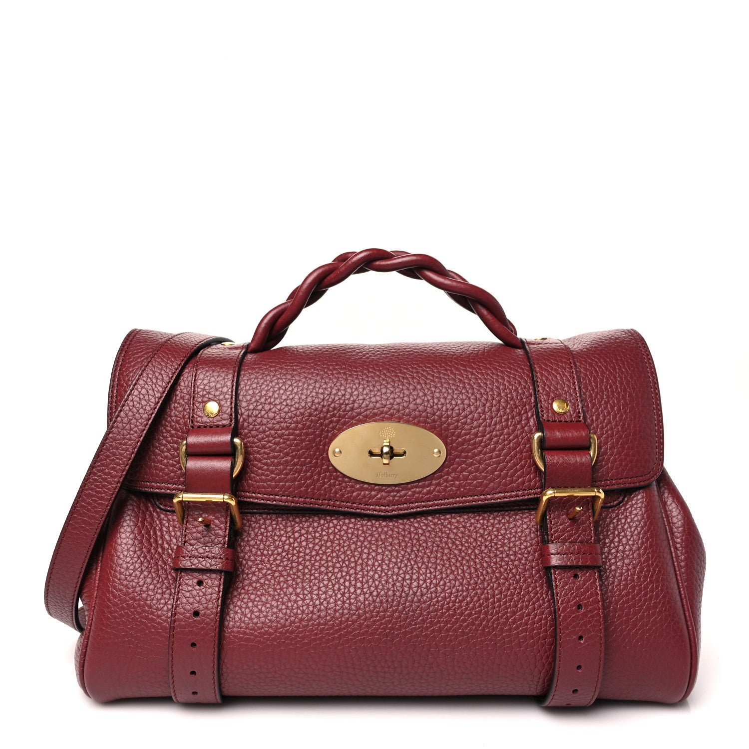 Mulberry Heavy Grain Medium Alexa Crimson 1713047 – FASHIONPHILE