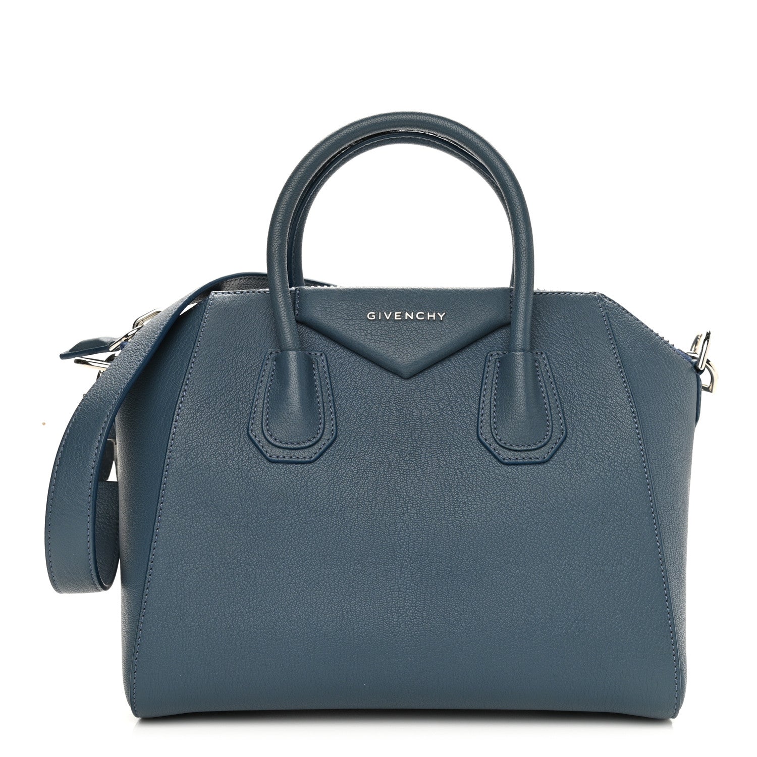 Givenchy Sugar Goatskin Small Antigona Peacock Blue 1111802 – FASHIONPHILE