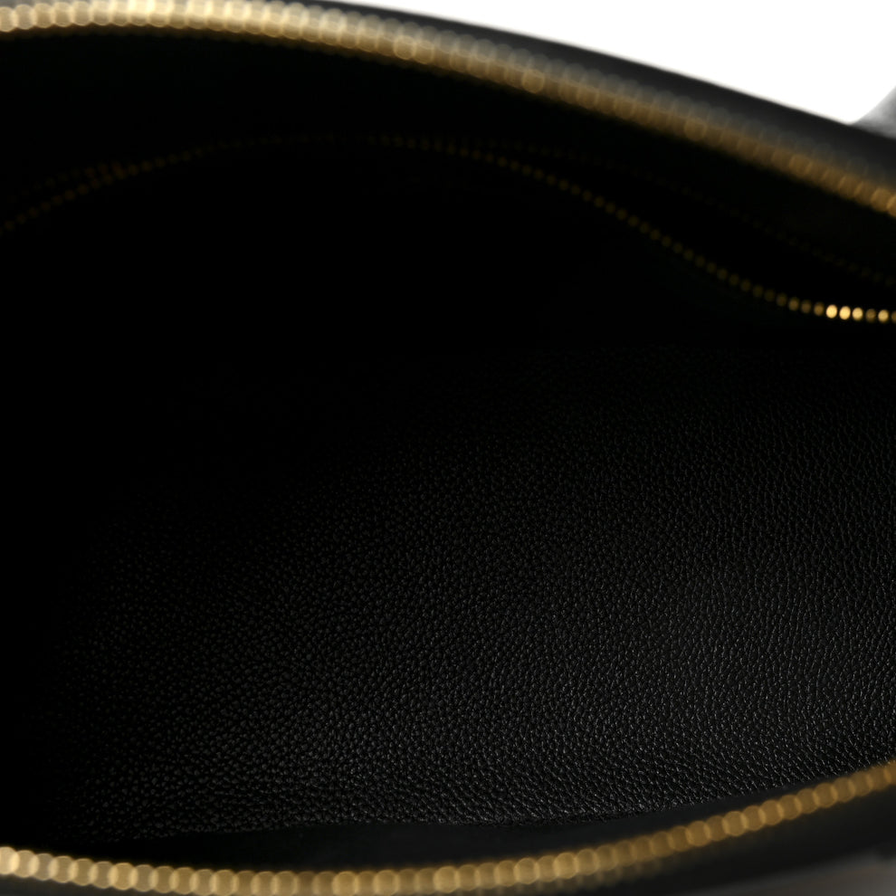 Balenciaga Signature Grained Calfskin Logo S Ville Top Handle Bag Black ...