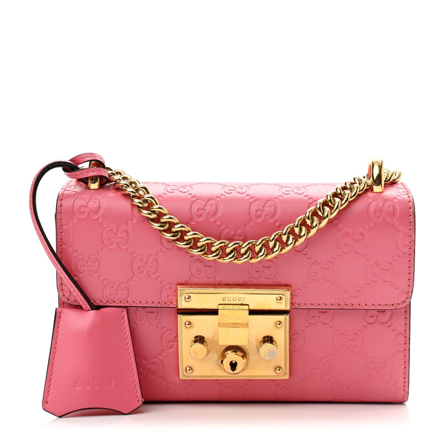 Gucci Guccissima Small Padlock Shoulder Bag Flush 1120063 – FASHIONPHILE