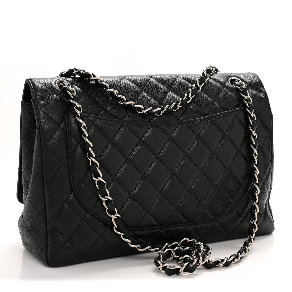 Chanel Caviar Quilted Maxi Single Flap Black 1784592 – FASHIONPHILE
