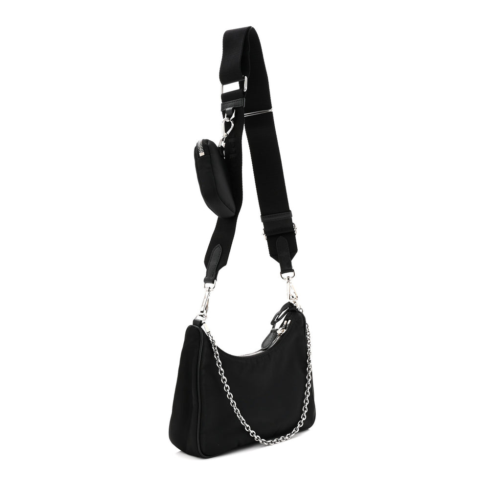 Prada Nylon Re-Edition 2005 Shoulder Bag Black 1795541 – FASHIONPHILE