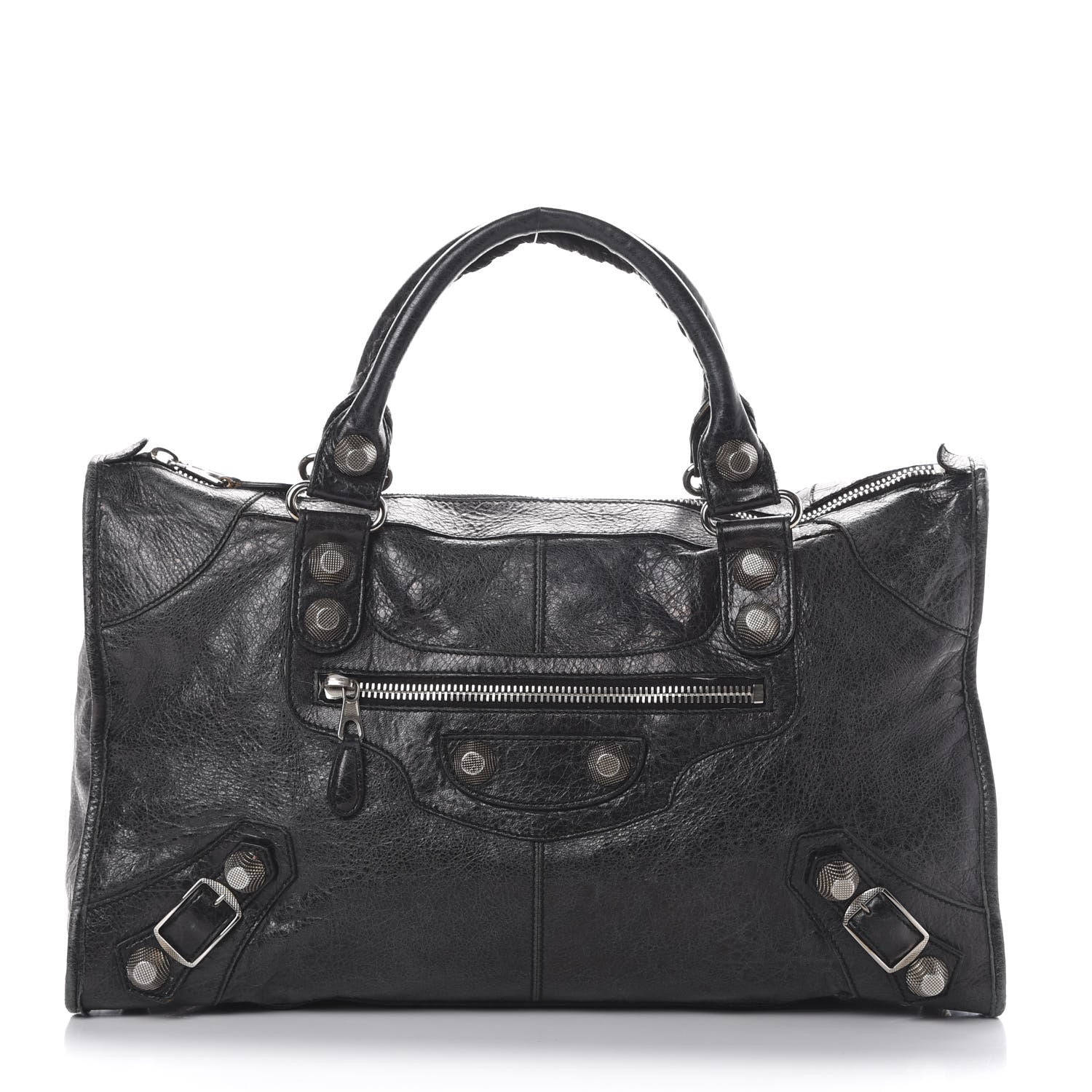 Balenciaga Agneau Giant 21 Silver Hardware Work Black 591407 – FASHIONPHILE