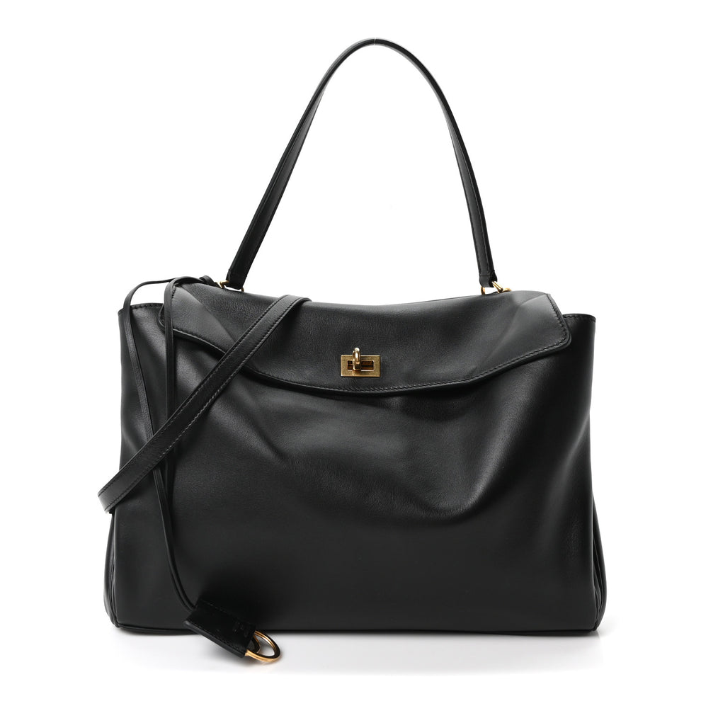 Balenciaga Natural Smooth Calfskin Medium Rodeo Top Handle Handbag ...
