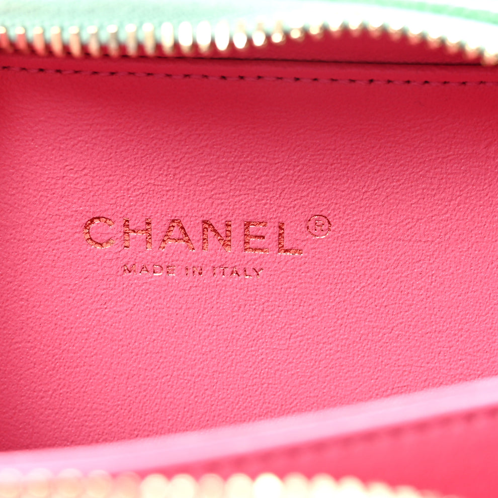 Chanel Caviar Quilted Small CC Filigree Vanity Case Pink Green Blue ...