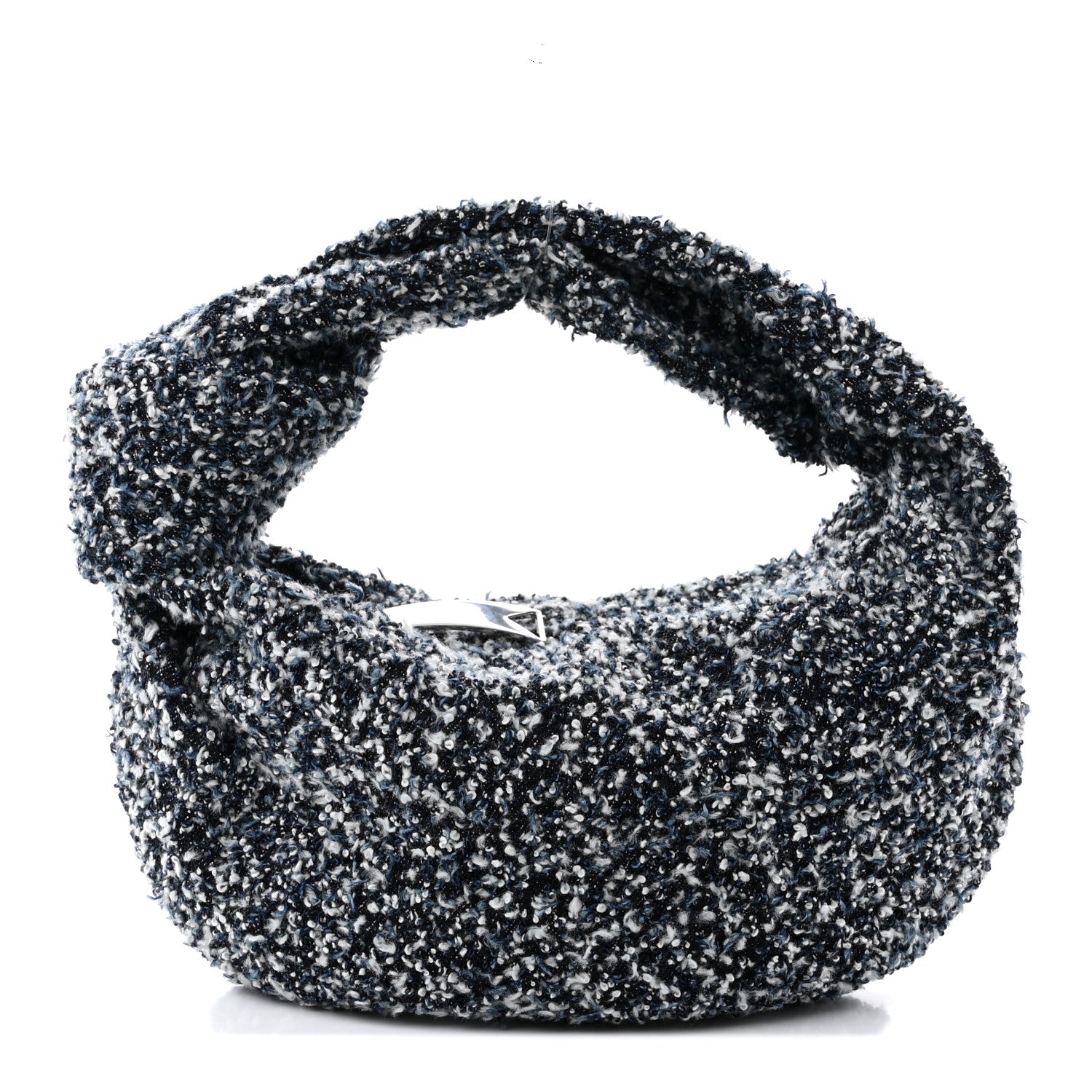 Bottega Veneta Denim Boucle Mini Jodie Indigo Silver 1473858 – FASHIONPHILE