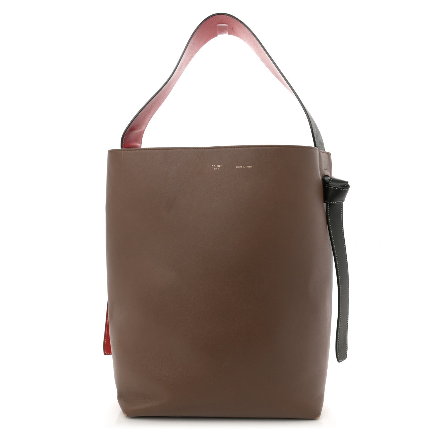 Celine Shiny Smooth Calfskin Small Twisted Cabas Camel Brick 1679308 ...