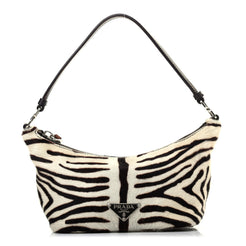 Prada Calf Hair Zebra Print Shoulder Bag White Moro 835755 – FASHIONPHILE