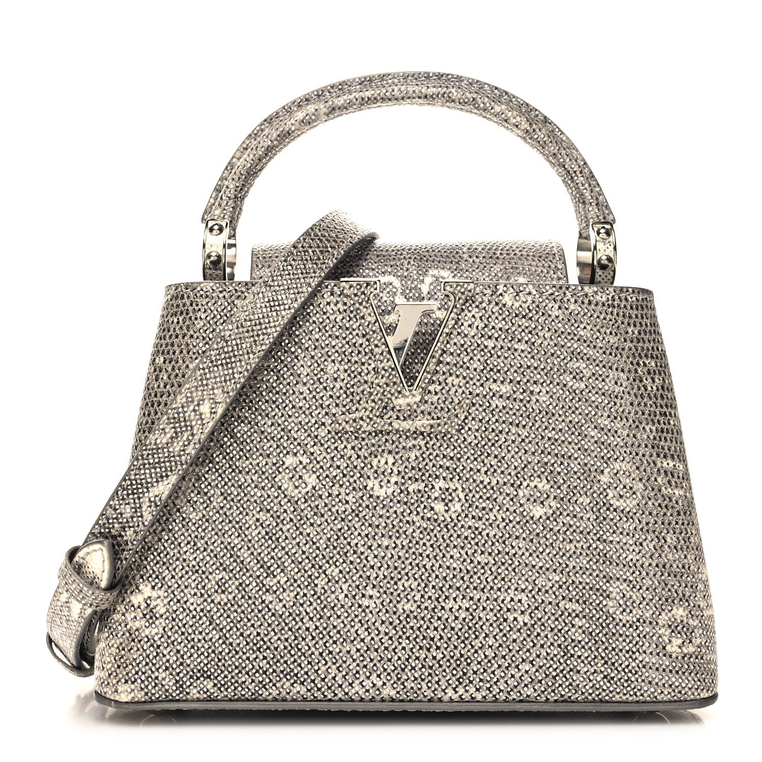Louis Vuitton Lizard Mini Capucines Argento 1372375 – FASHIONPHILE