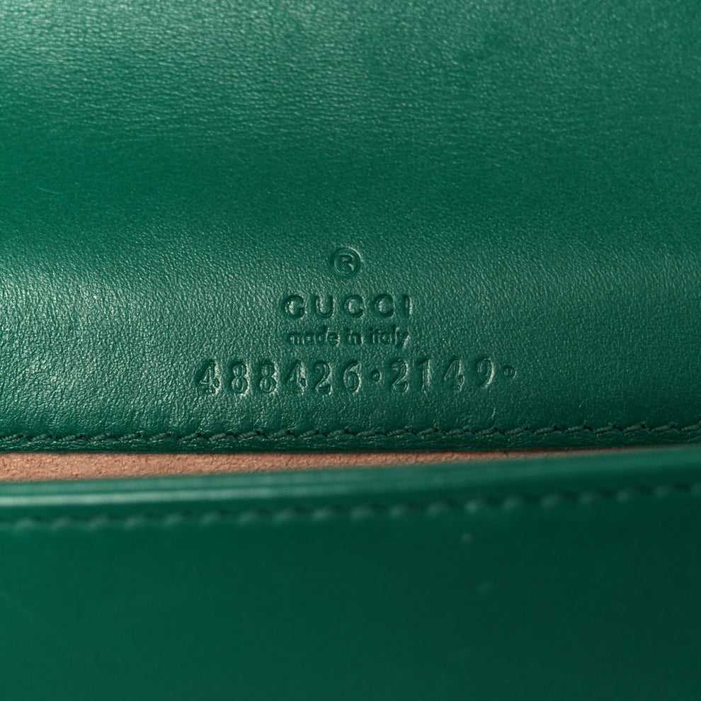 Gucci Calfskin Matelasse GG Marmont Mini Bag Emerald Green 1796284 ...