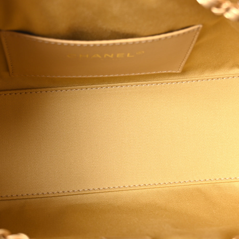 Chanel Metallic Caviar Quilted Mini Chanel 25 Handbag Gold 1783164 ...