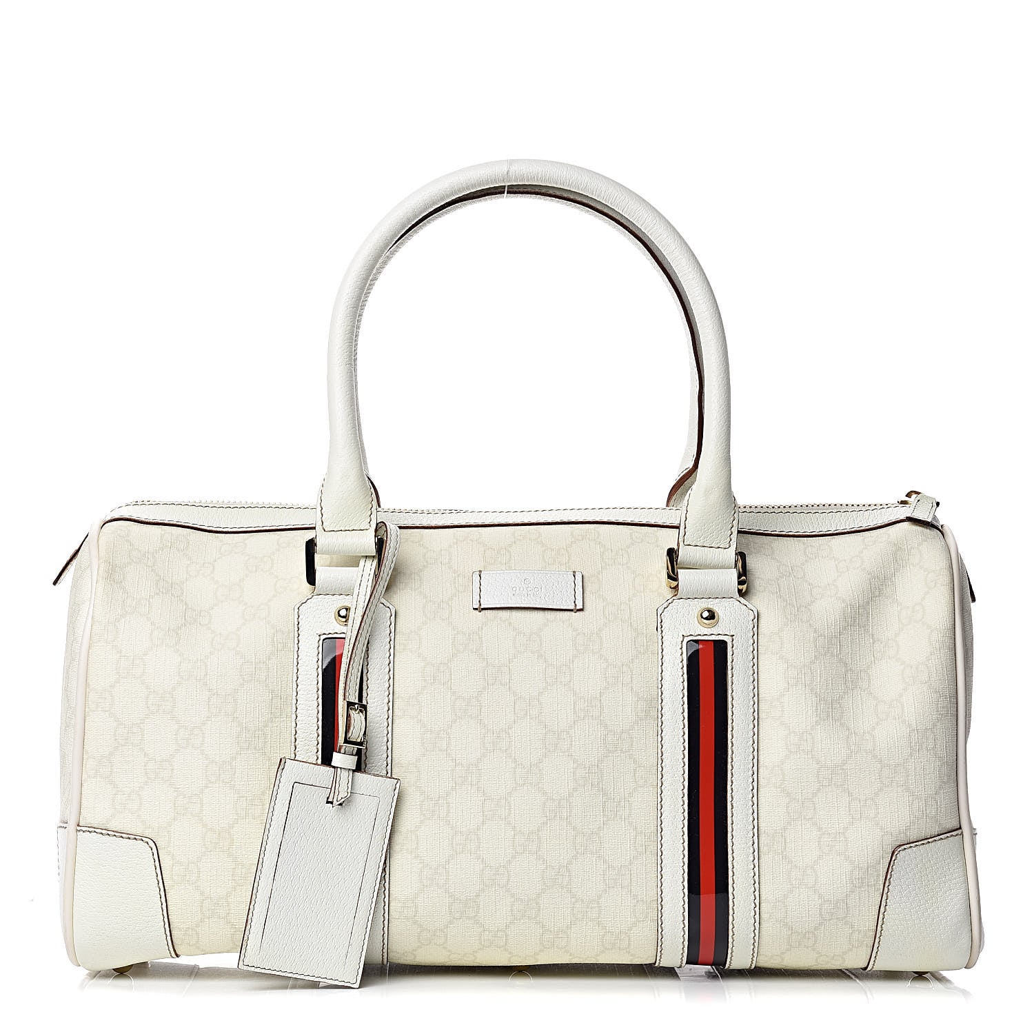 Gucci GG Plus Monogram Web Large Carry On Duffle Bag White 435825 ...
