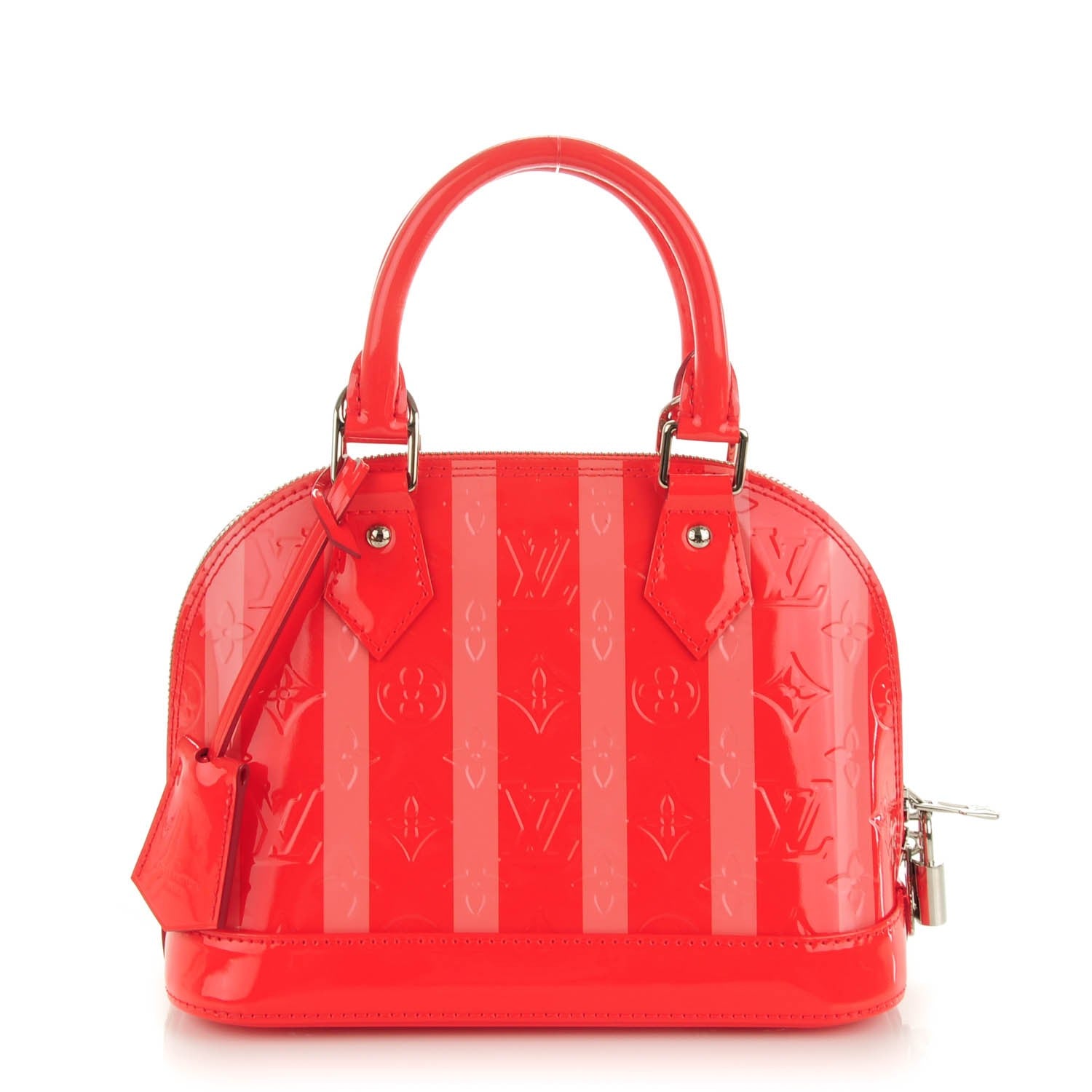 Louis Vuitton Vernis Rayures Alma BB Poppy 167332 – FASHIONPHILE