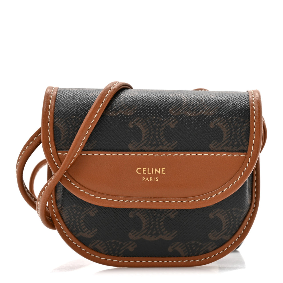 Celine Canvas Calfskin Triomphe Airpod Case Tan 1809839 – FASHIONPHILE