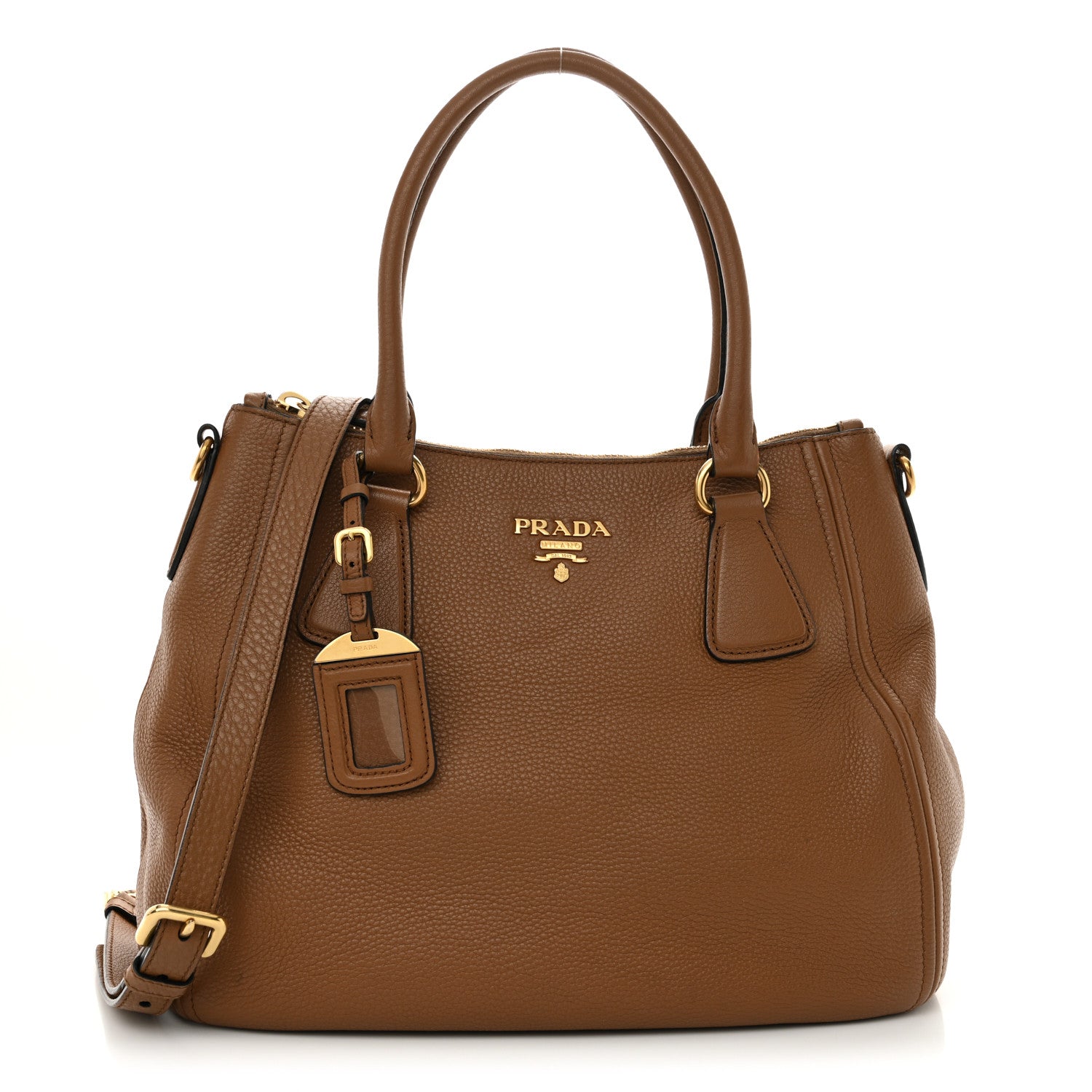 Prada Vitello Phenix Shoulder Bag Cannella 1664585 – FASHIONPHILE