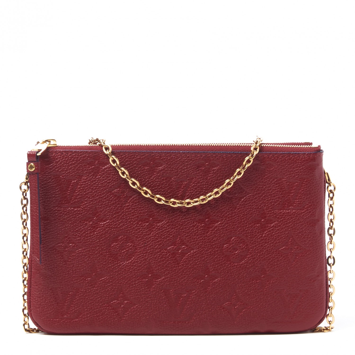 Louis Vuitton Empreinte Double Zip Pochette Cherry Berry 899480 ...