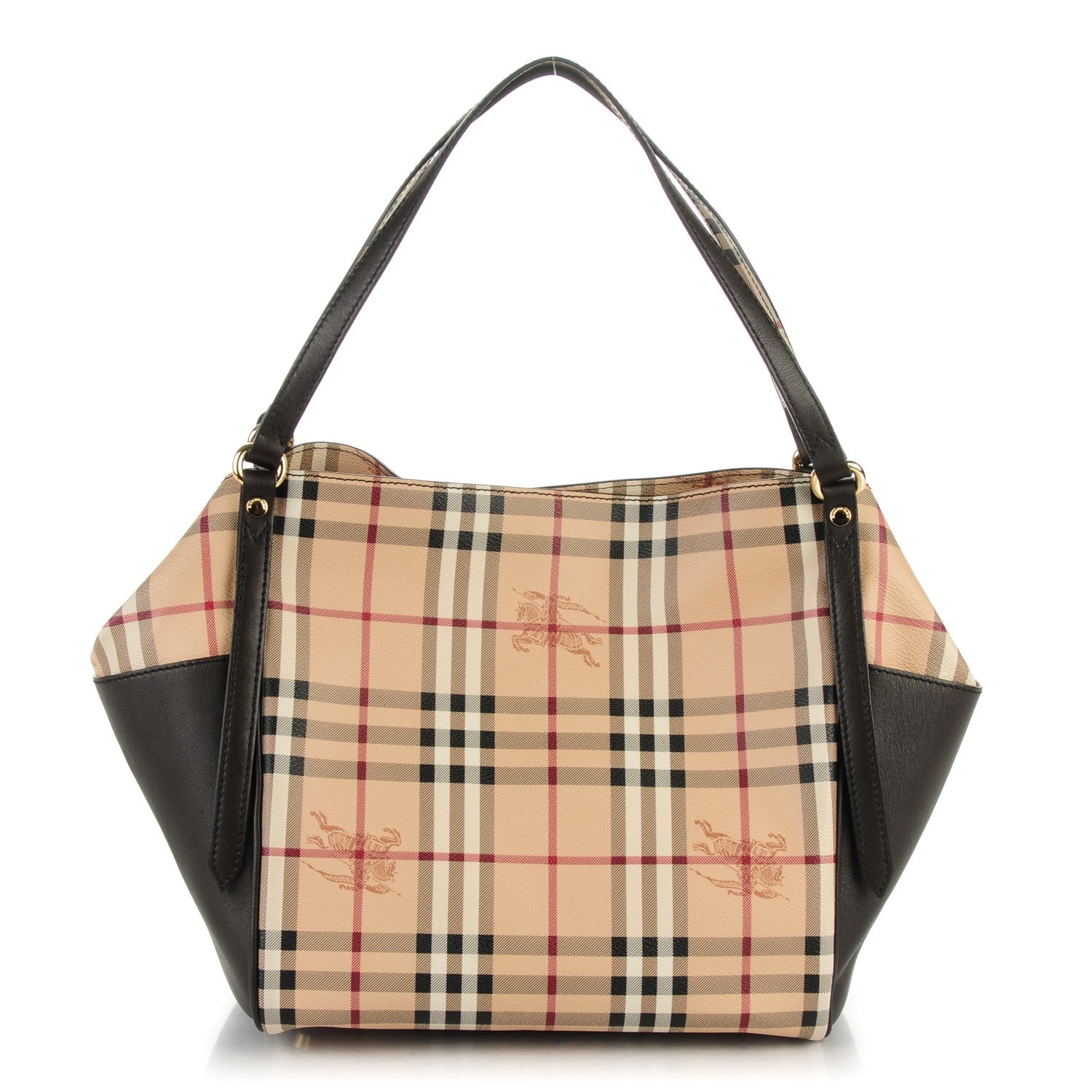 Burberry Haymarket Check Small Canterbury Tote Chocolate 159863 ...
