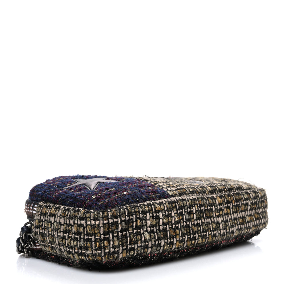 Chanel Tweed Quilted Paris Dallas CC Camera Case Black Multicolor ...