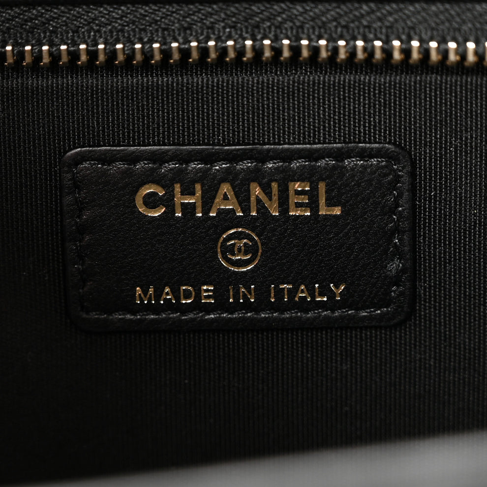 Chanel Lambskin Quilted Front Pocket Clutch With Chain Black 1785857 ...