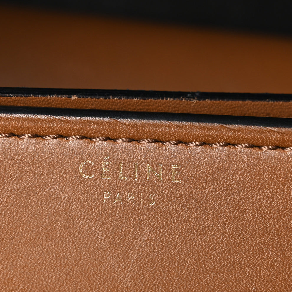 Celine Calfskin Medium Bi-Color Case Flap Camel 1783150 – FASHIONPHILE