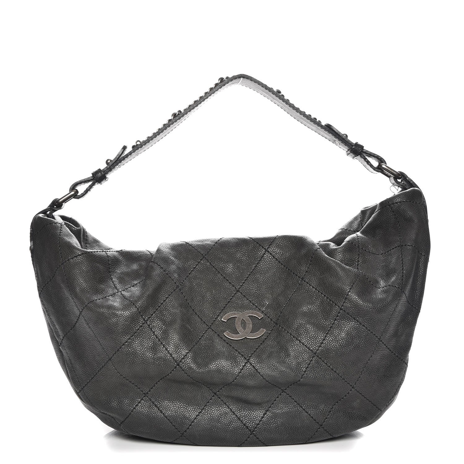 Chanel Caviar Large Outdoor Hobo Black 218176 – FASHIONPHILE