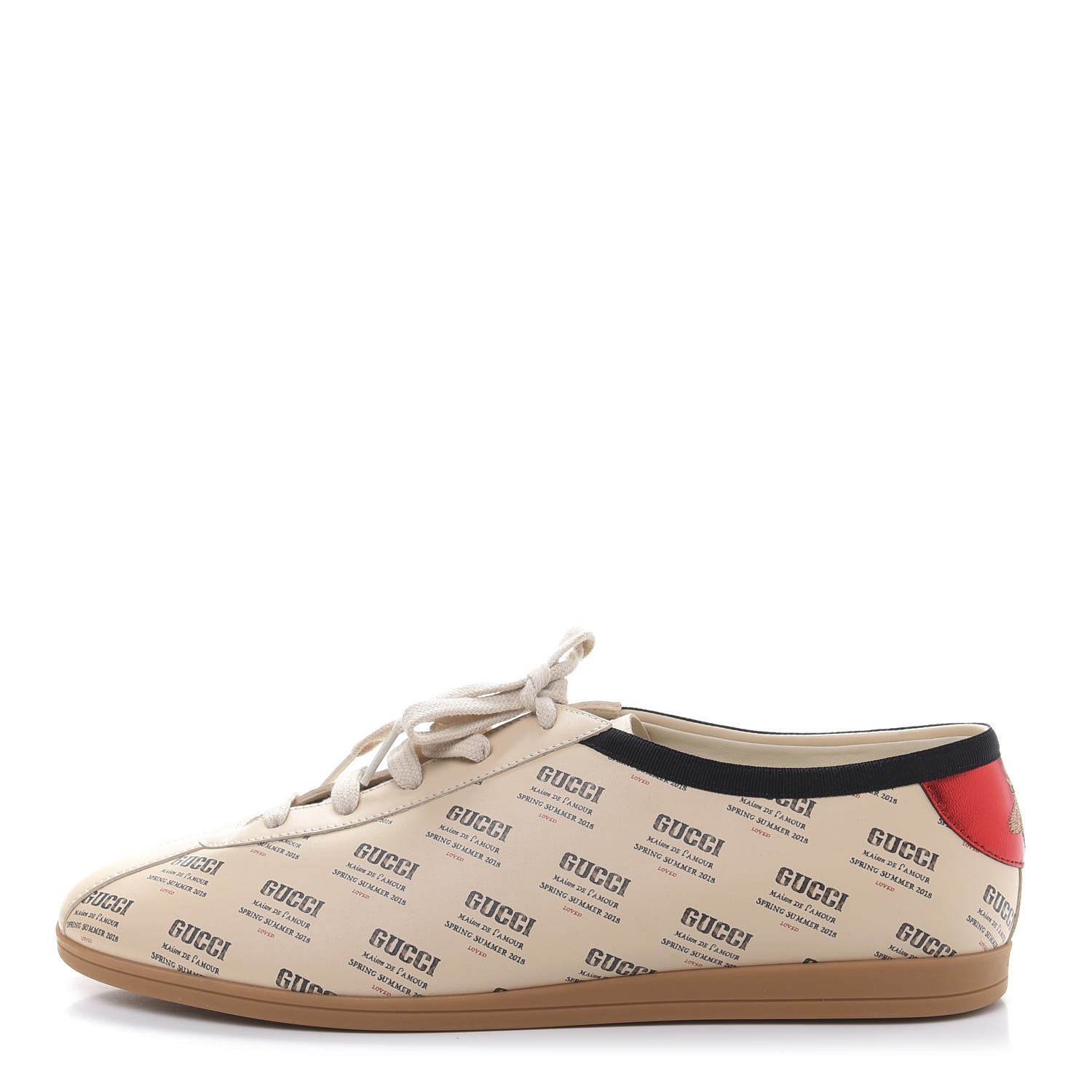 Gucci Calfskin Stamp Print Mens Falacer Sneakers 11 Soy 673431 ...