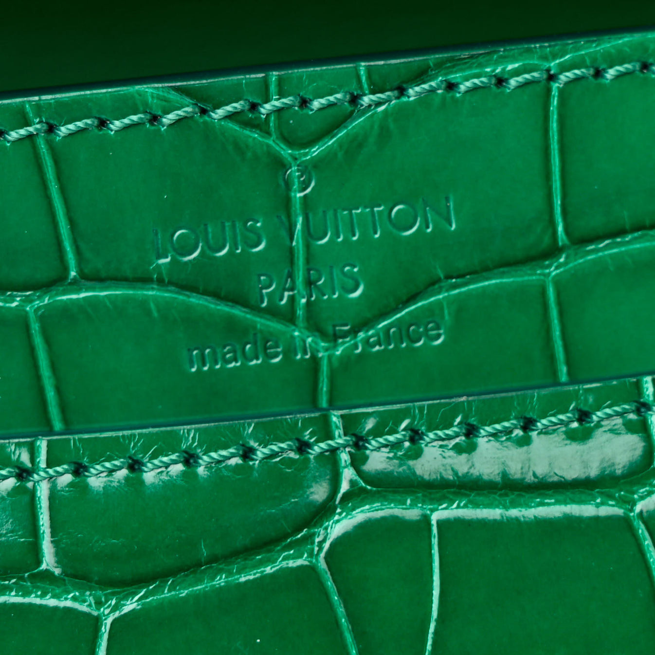 Louis Vuitton Alligator Chain Louise GM Emerald 1641098 – FASHIONPHILE