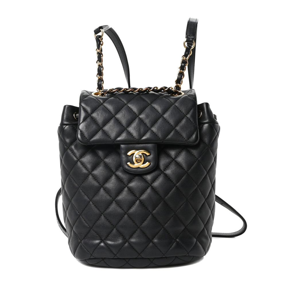 Chanel Calfskin Quilted Mini Urban Spirit Backpack Black 1786485 ...