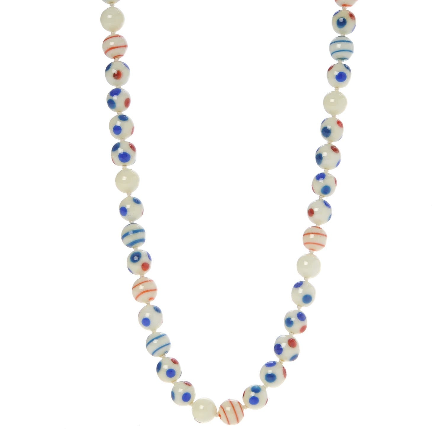 Chanel Painted Beaded CC Necklace White 293775 – FASHIONPHILE