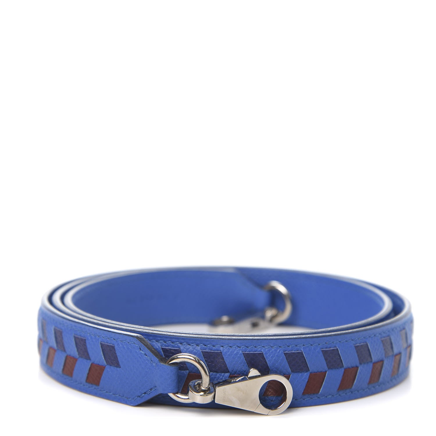 Hermes Epsom 25mm Tressage Shoulder Strap Blue Zellige Blue Encre Rouge ...