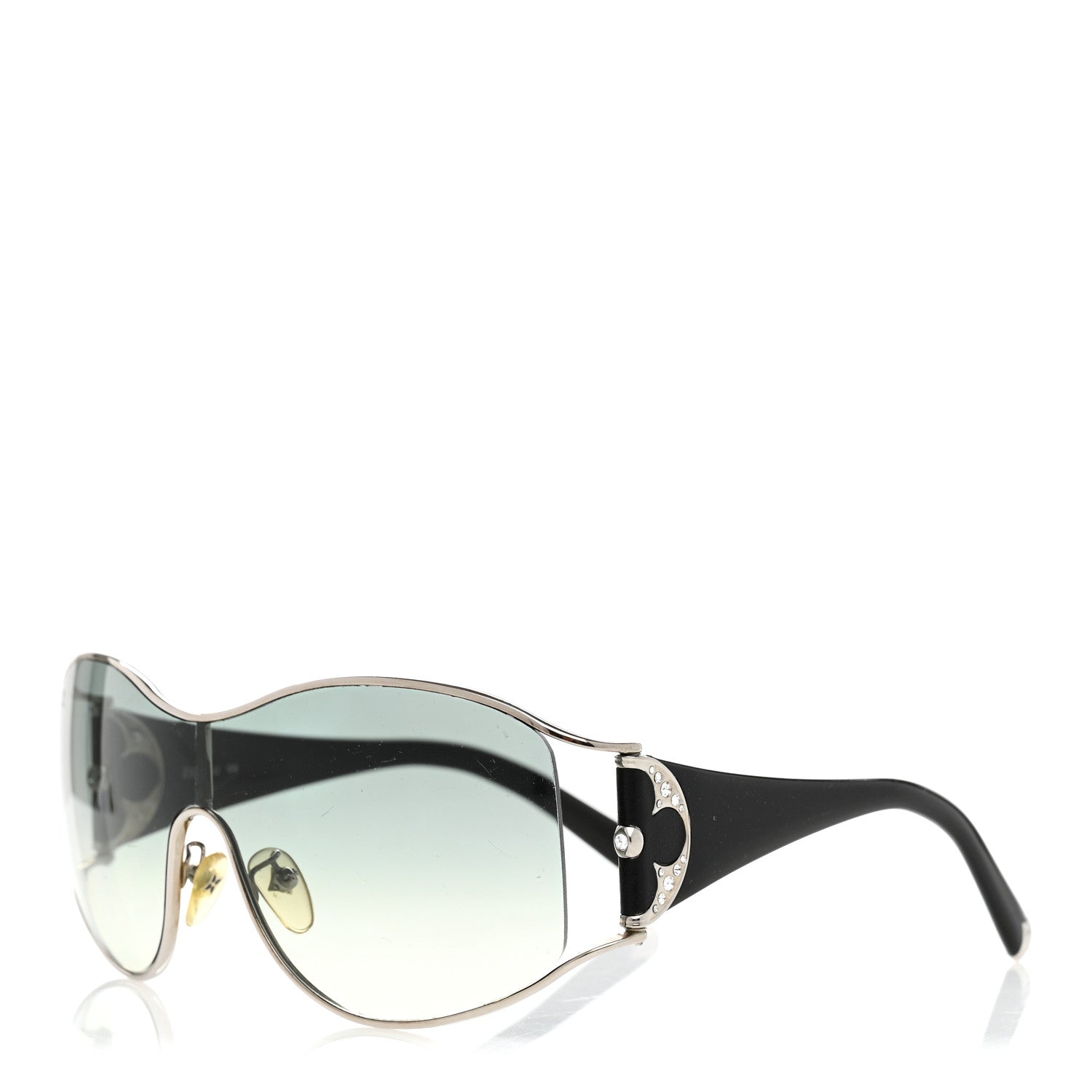 Louis Vuitton Jasmine Shield Sunglasses Z03050U Black Silver 1256982 ...