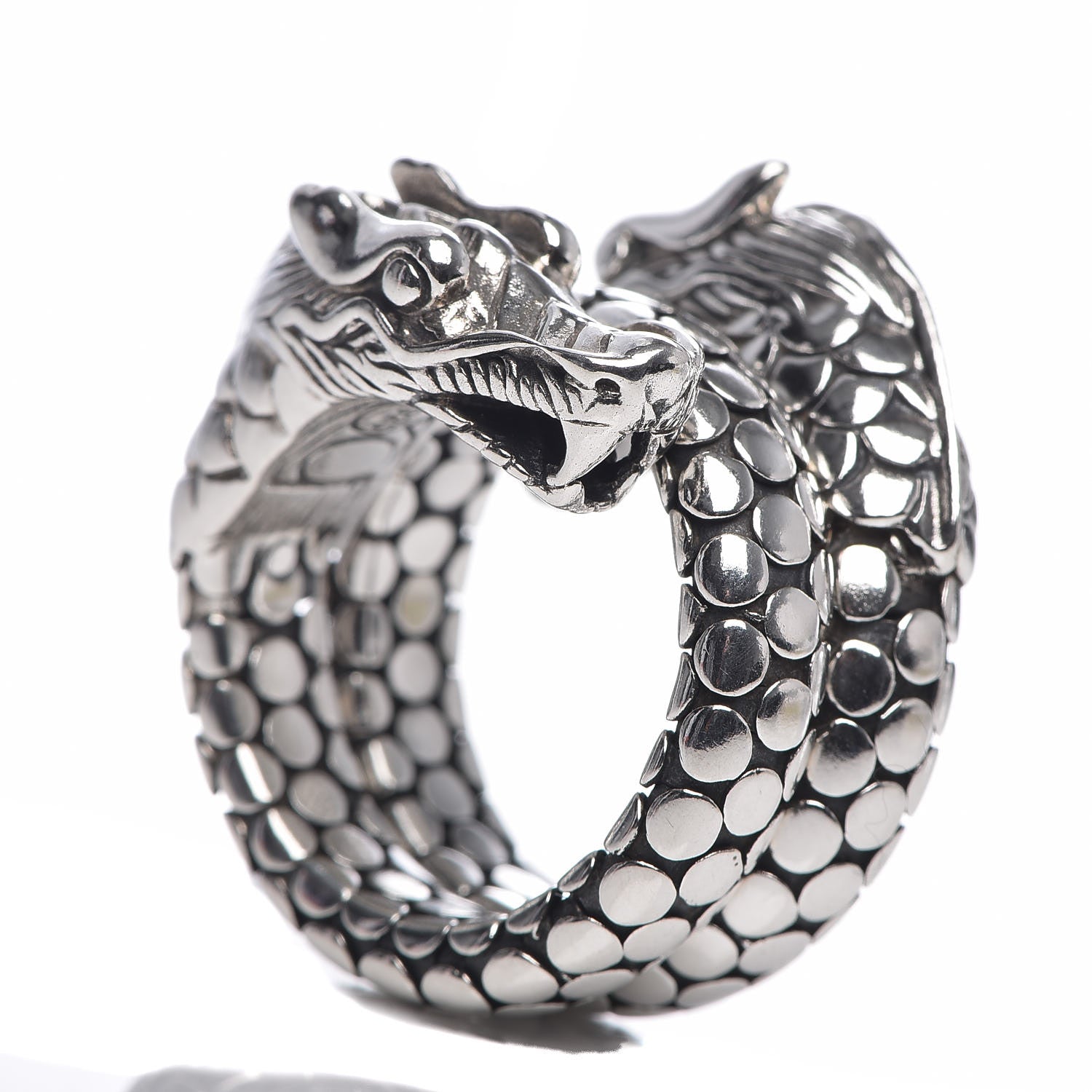 John Hardy Sterling Silver Legends Naga Double Coil Ring 53 6.5 470547 ...