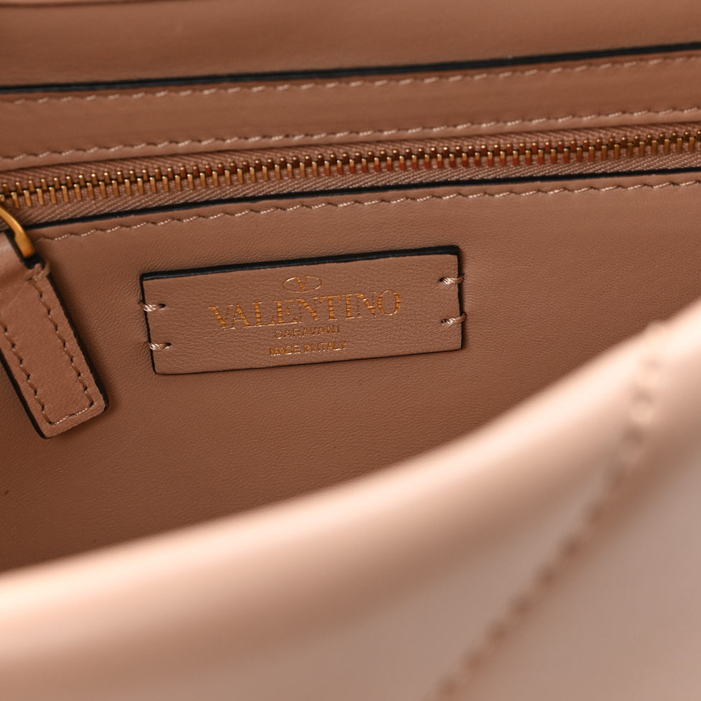 Valentino Garavani Nappa Large Roman Stud Shoulder Bag Rose Cannelle ...