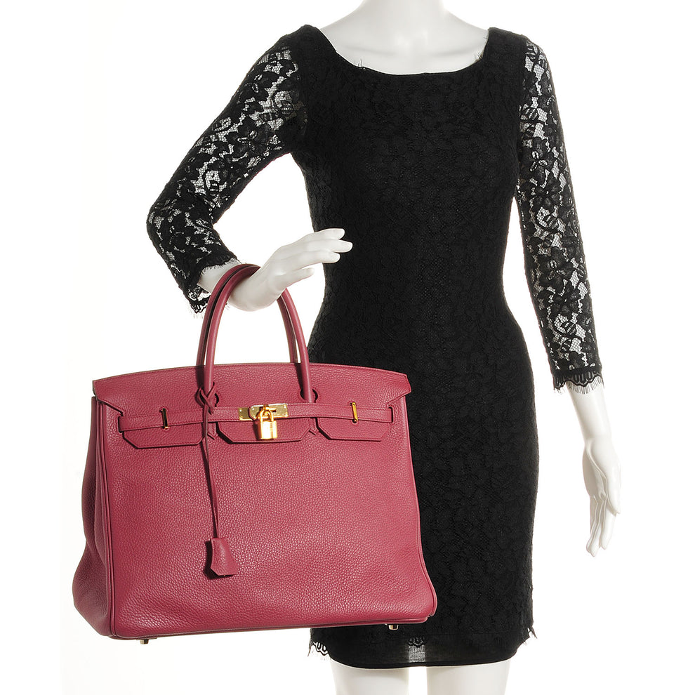 Hermes Taurillon Clemence Birkin 40 Bois de Rose 89932 – FASHIONPHILE