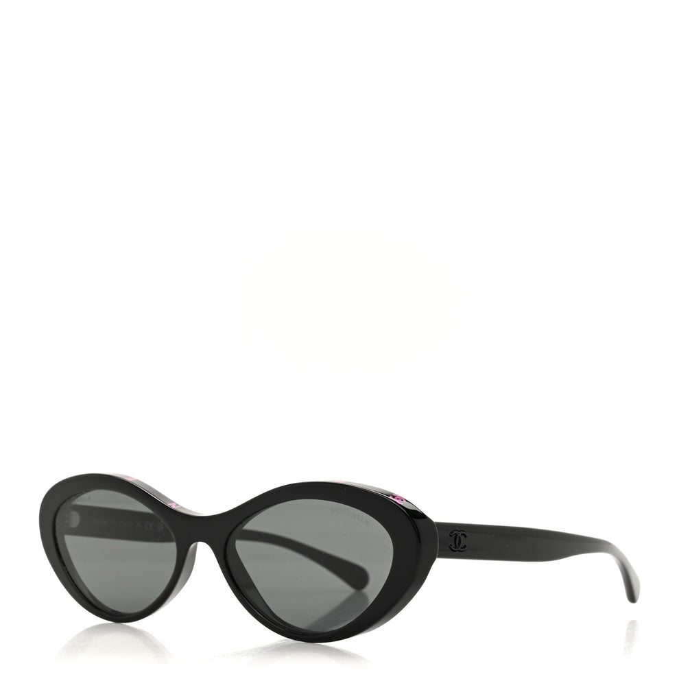 Chanel Acetate Oval Sunglasses 5416-A Black Pink 1778736 – FASHIONPHILE