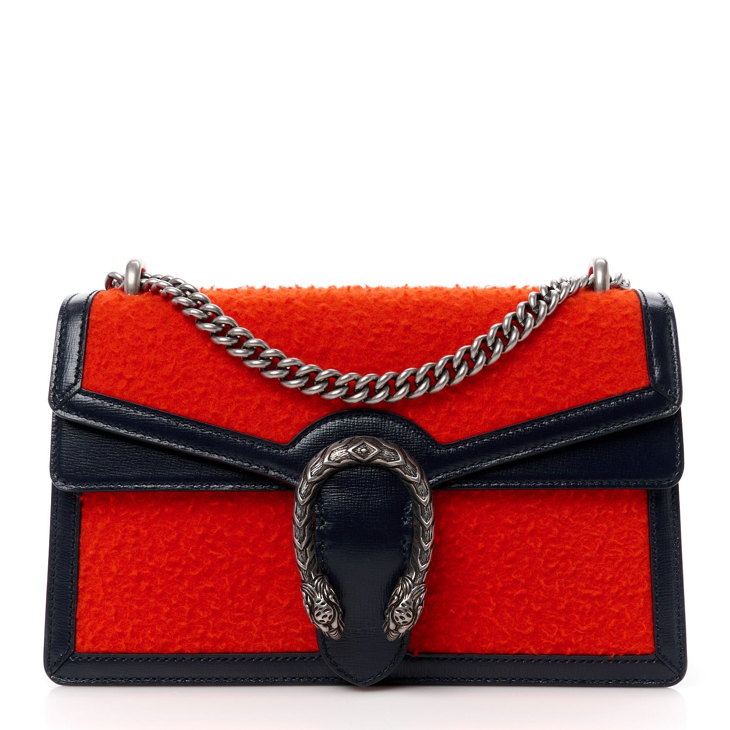 Gucci Casy Wool Azalea Calfskin Dionysus Shoulder Bag Bitter Blue ...