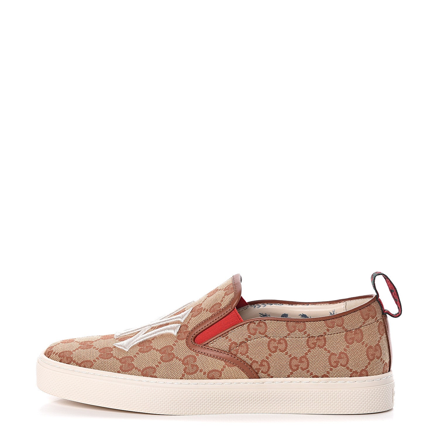 Gucci X MLB GG Monogram NY Yankees Embroidered Mens Slip On Sneakers 8 ...