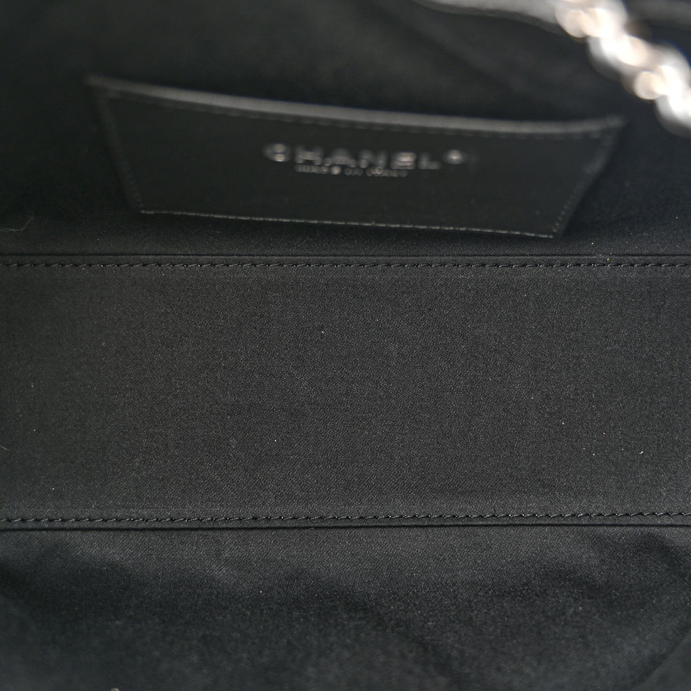 Chanel Metallic Caviar Quilted Mini Chanel 25 Handbag Silver 1792935 ...