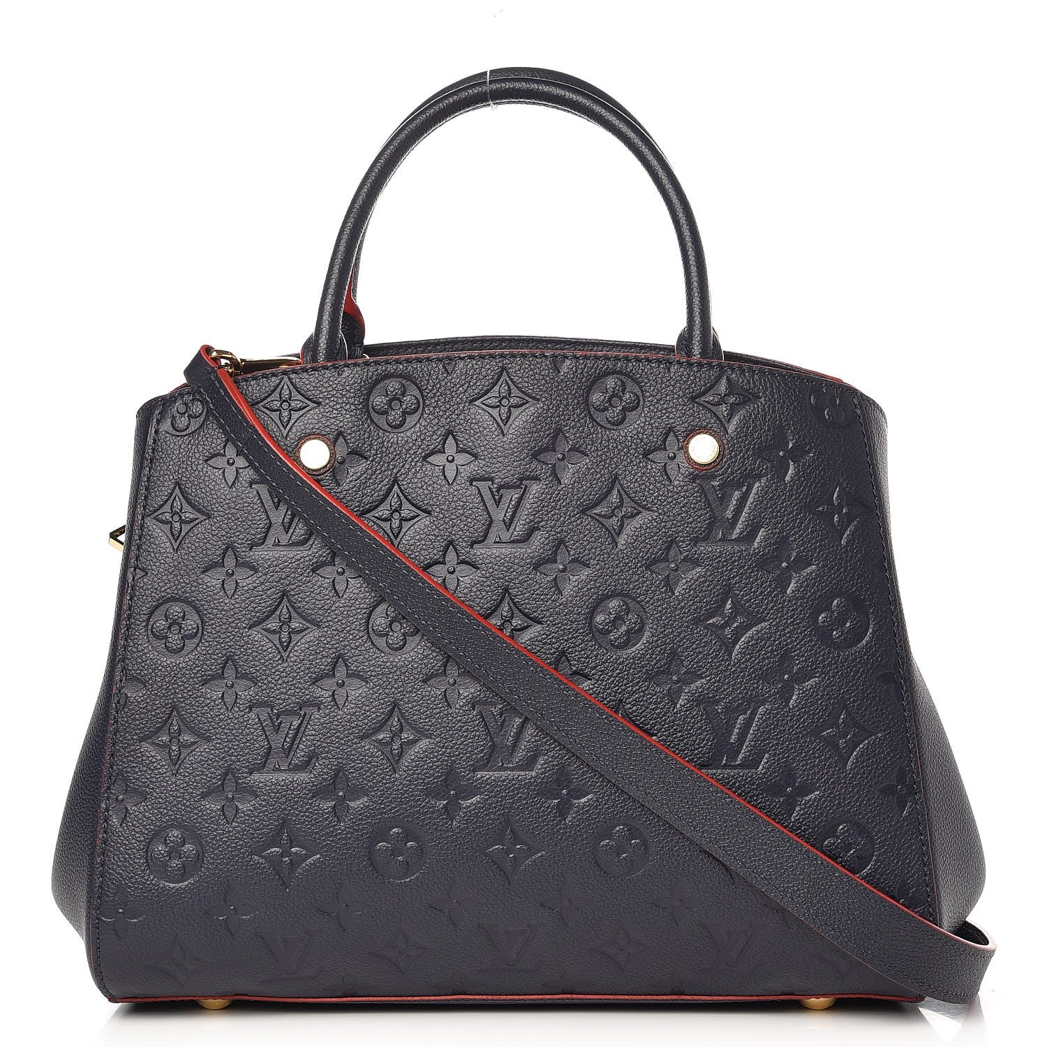 Louis Vuitton Empreinte Montaigne MM Marine Rouge 270565 – FASHIONPHILE