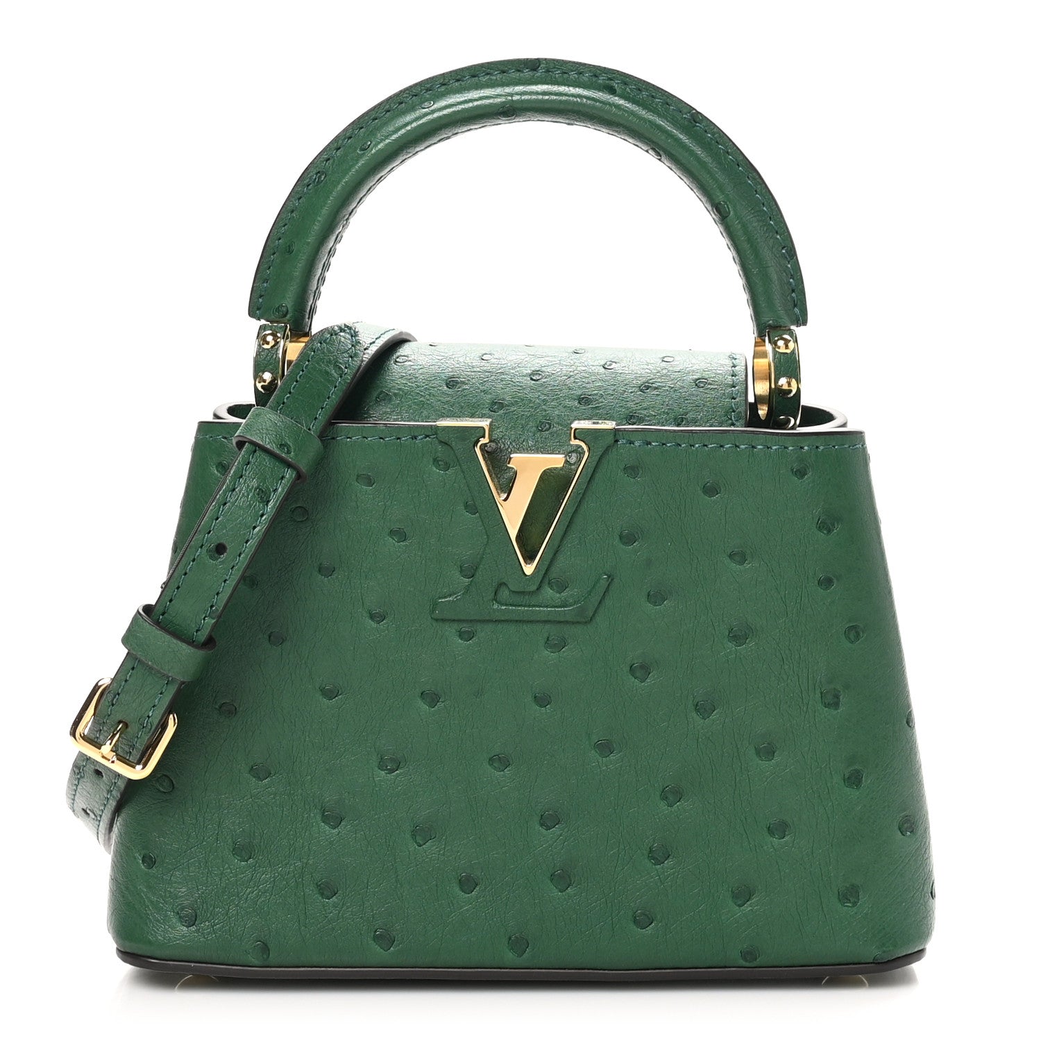 Louis Vuitton Ostrich Capucines Mini Mint 1661577 – FASHIONPHILE