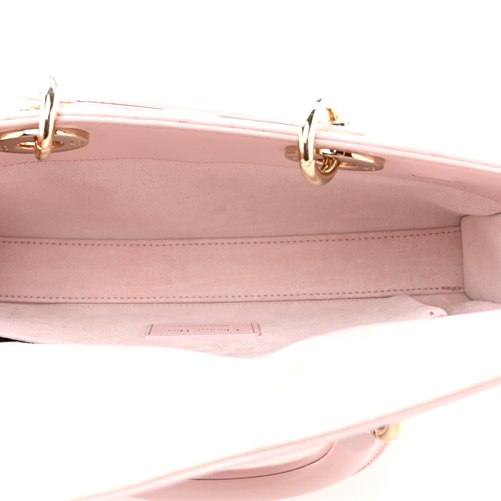 Christian Dior Lambskin Cannage Medium Lady D-Joy Light Pink 1799604 ...