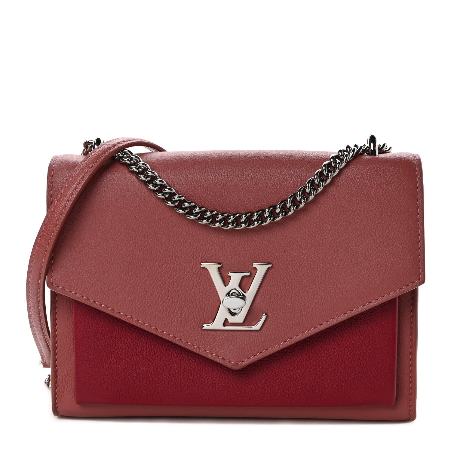 Louis Vuitton Soft Calfskin Mylockme Chain Bag BB Rose Boudoir Lie de ...